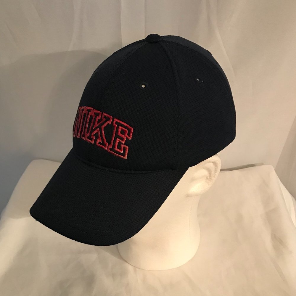 Nike Vintage Blue/Red Emblem Curved Bill Adjustable B… - Gem